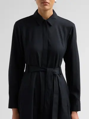 Theory Fit & Flare Midi Shirtdress