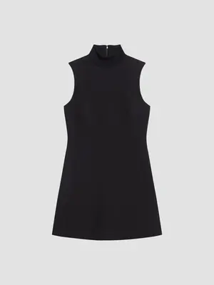 Theory Turtleneck Sleeveless Mini Dress - Black