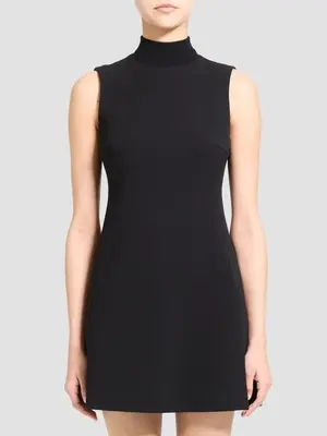 Theory Turtleneck Sleeveless Mini Dress - Black