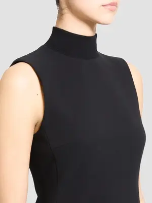 Theory Turtleneck Sleeveless Mini Dress - Black