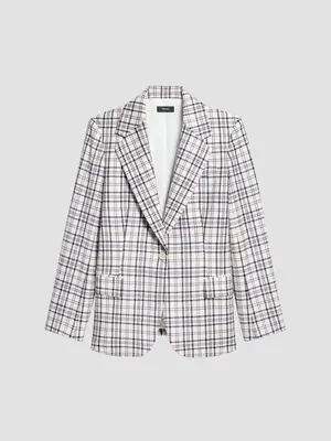Theory Lynnia Plaid Blazer