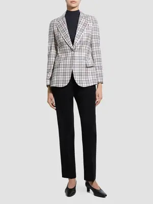 Theory Lynnia Plaid Blazer