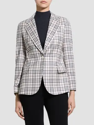 Theory Lynnia Plaid Blazer