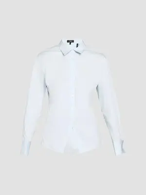 Theory Tailored Cutaway Shirt - Cool Fog