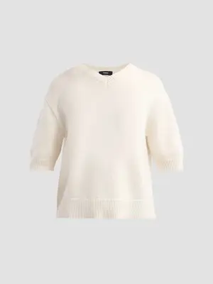 Theory Cashmere Crop Sweater - Ivory