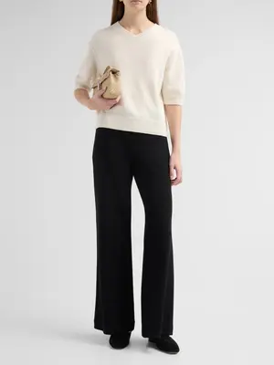 Theory Cashmere Crop Sweater - Ivory