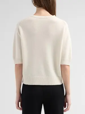 Theory Cashmere Crop Sweater - Ivory