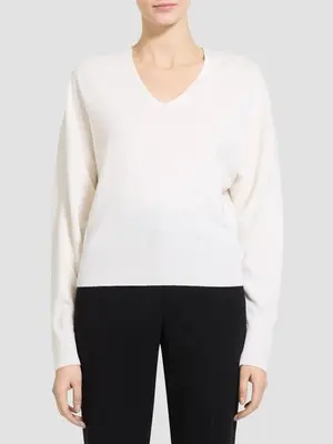 Theory Relaxed V-neck Cashmere Sweater