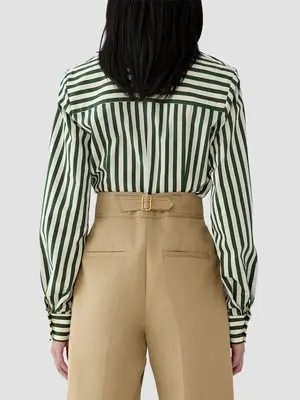 Carolina Herrera Isabella Striped Cotton-blend Shirt