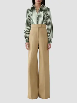 Carolina Herrera Isabella Striped Cotton-blend Shirt