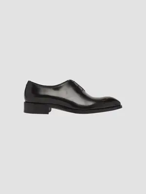 TOM FORD Vincent Burnished Leather Oxfords - Black