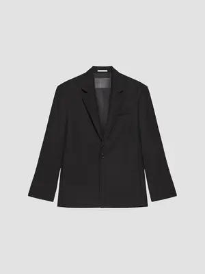Helmut Lang Wool Gabardine Relaxed-fit Blazer - Black