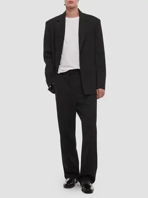 Helmut Lang Wool Gabardine Relaxed-fit Blazer