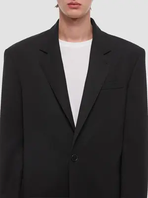 Helmut Lang Wool Gabardine Relaxed-fit Blazer