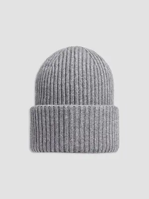 Moncler Beanie Hat In Cashmere - Light Gray