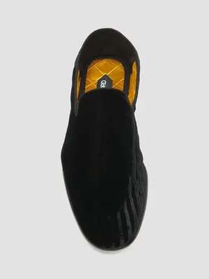 TOM FORD Striped Velvet Loafers - Black