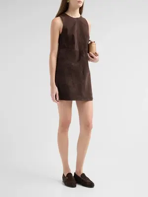 Theory Suede Shift Mini Dress