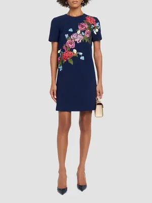 Carolina Herrera Floral Shift Mini Dress