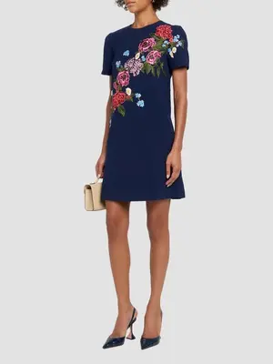 Carolina Herrera Floral Shift Mini Dress