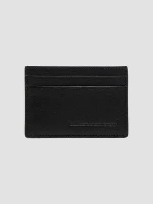TOM FORD Elongated T-line Leather Card Case - Black
