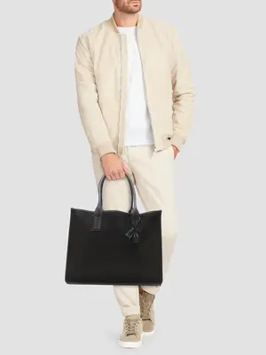 TOM FORD Canvas & Leather East-west Tote Bag