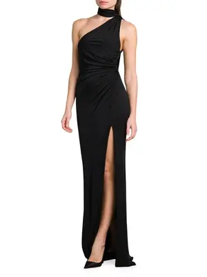 TOM FORD Choker One-shoulder Sheath Gown