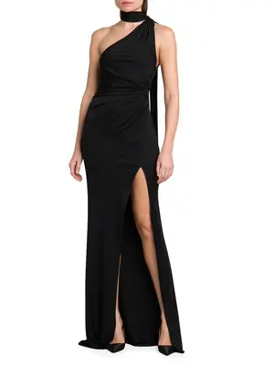 TOM FORD Choker One-shoulder Sheath Gown