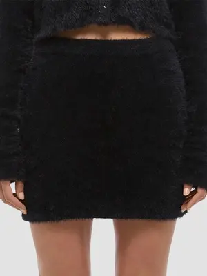 Helmut Lang Fitted Eyelash Miniskirt