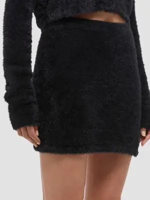 Helmut Lang Fitted Eyelash Miniskirt