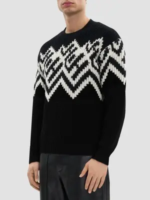 Helmut Lang Fair Isle-inspired Crewneck Sweater