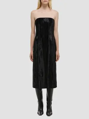 Helmut Lang Pony Faux-fur Midi-dress