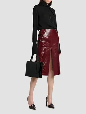 TOM FORD Supple Grain Leather Top Handle Bag