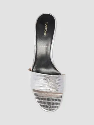 TOM FORD 55mm Croc-embossed Leather Kitten-heel Mules