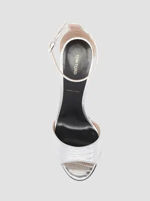 TOM FORD 105mm Snake-embossed Leather Sandals