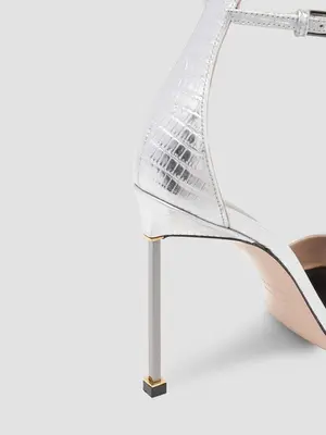 TOM FORD 105mm Snake-embossed Leather Sandals