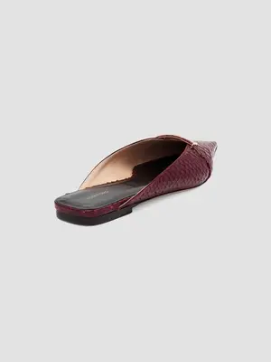 TOM FORD Python-embossed Leather Mules