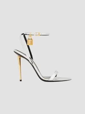 TOM FORD 105mm Metallic Leather Stiletto Sandals
