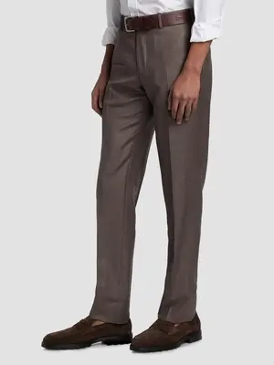 Giorgio Armani Crease-front Virgin Wool Trousers - Iron
