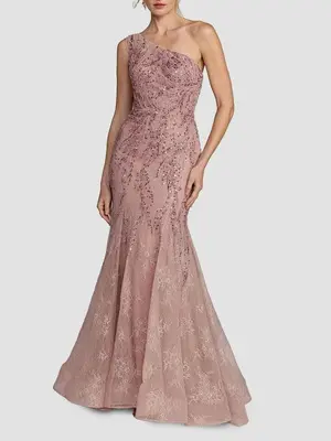 Mac Duggal Sequin-embellisehd Mermaid Gown