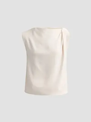 Vince Draped Sleeveless Top - Blush Cloud