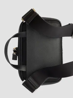 Prada Re-nylon And Saffiano Leather Shoulder Bag - Black