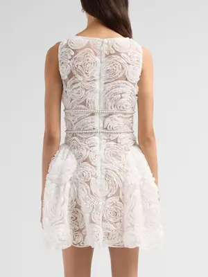 SELF-PORTRAIT Tulle Laced A-line Mini Dress