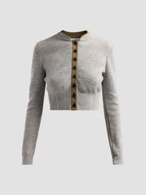SELF-PORTRAIT Contrast Placket Cardigan