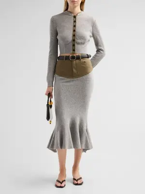 SELF-PORTRAIT Contrast Placket Cardigan