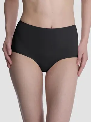 Natori Bliss Bare Cotton High Waist Brief - Black