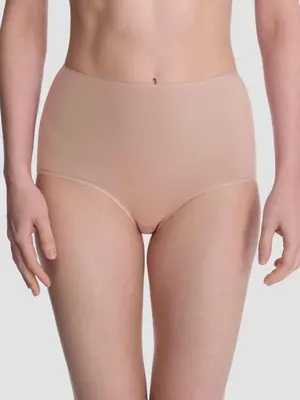 Natori Bliss Bare Cotton High Waist Brief - Cafe