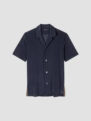 Paul Smith Cotton-blend Camp Shirt - Inky