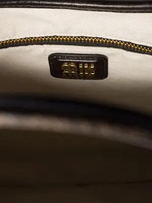 Miu Miu Ivy Leather Shoulder Bag - Brown