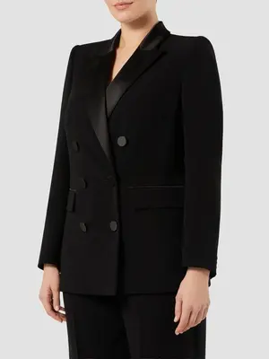 Marina Rinaldi Satin Detail Cady Blazer Jacket
