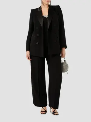 Marina Rinaldi Cady And Satin Trousers